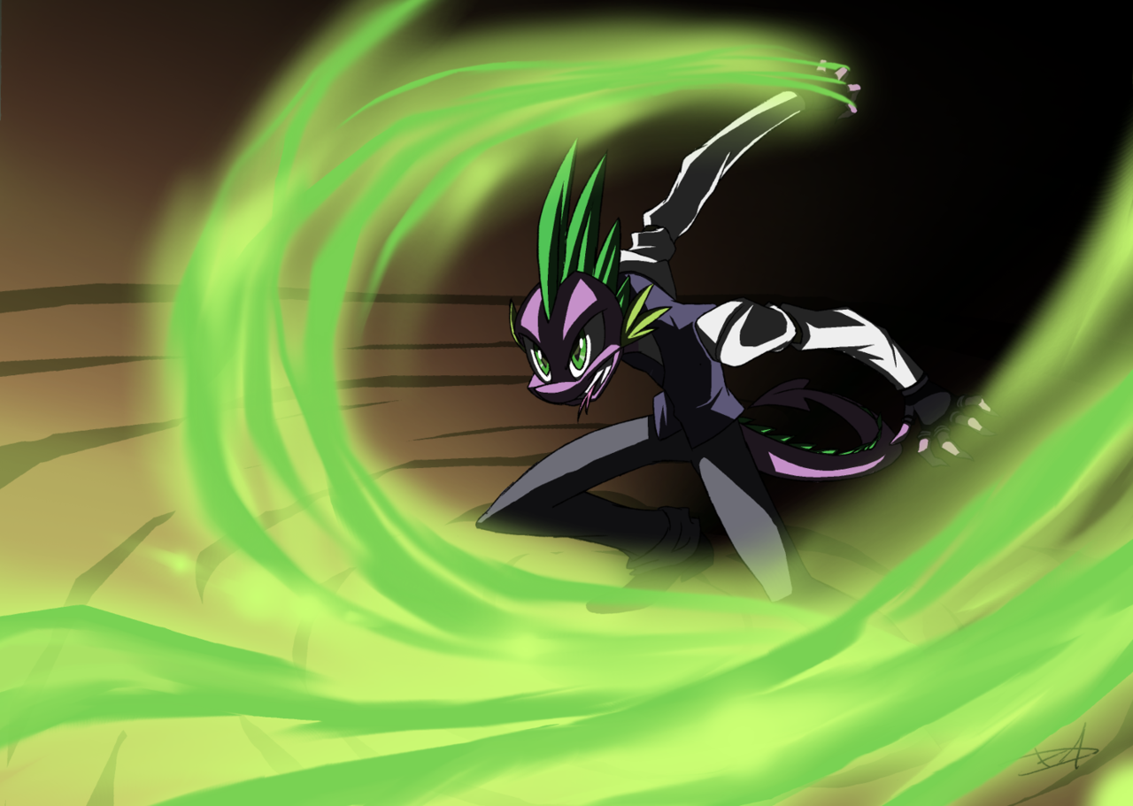 #869754 - safe, artist:quynzel, spike, anthro, action pose, arbmos ...