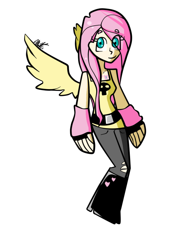 #886805 - safe, artist:minty-illusion, fluttershy, human, female ...