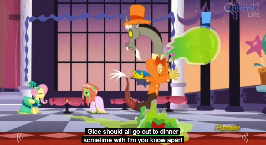 #897427 - safe, screencap, discord, fluttershy, smooze, tree hugger, g4 ...