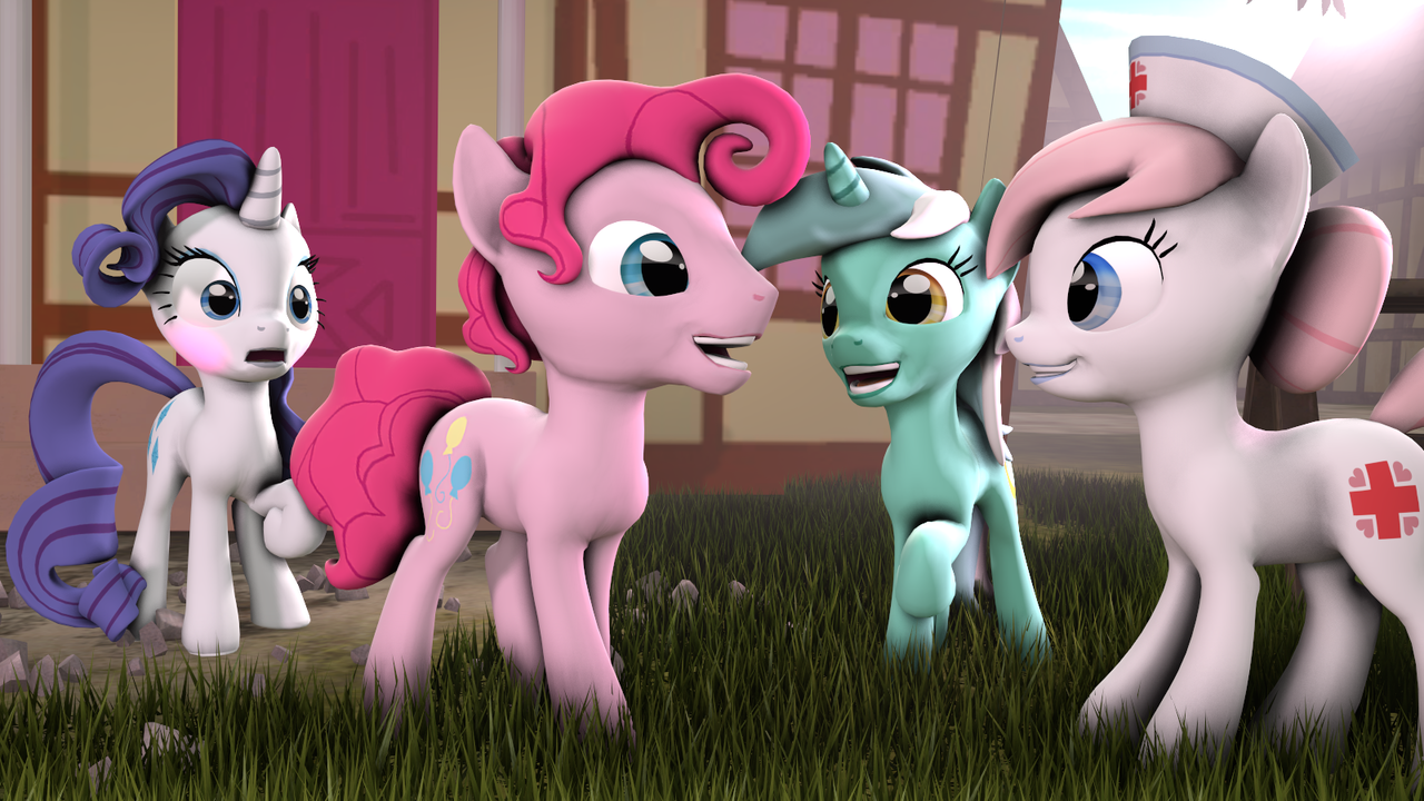 #903478 - safe, artist:hellhounds04, lyra heartstrings, nurse redheart ...