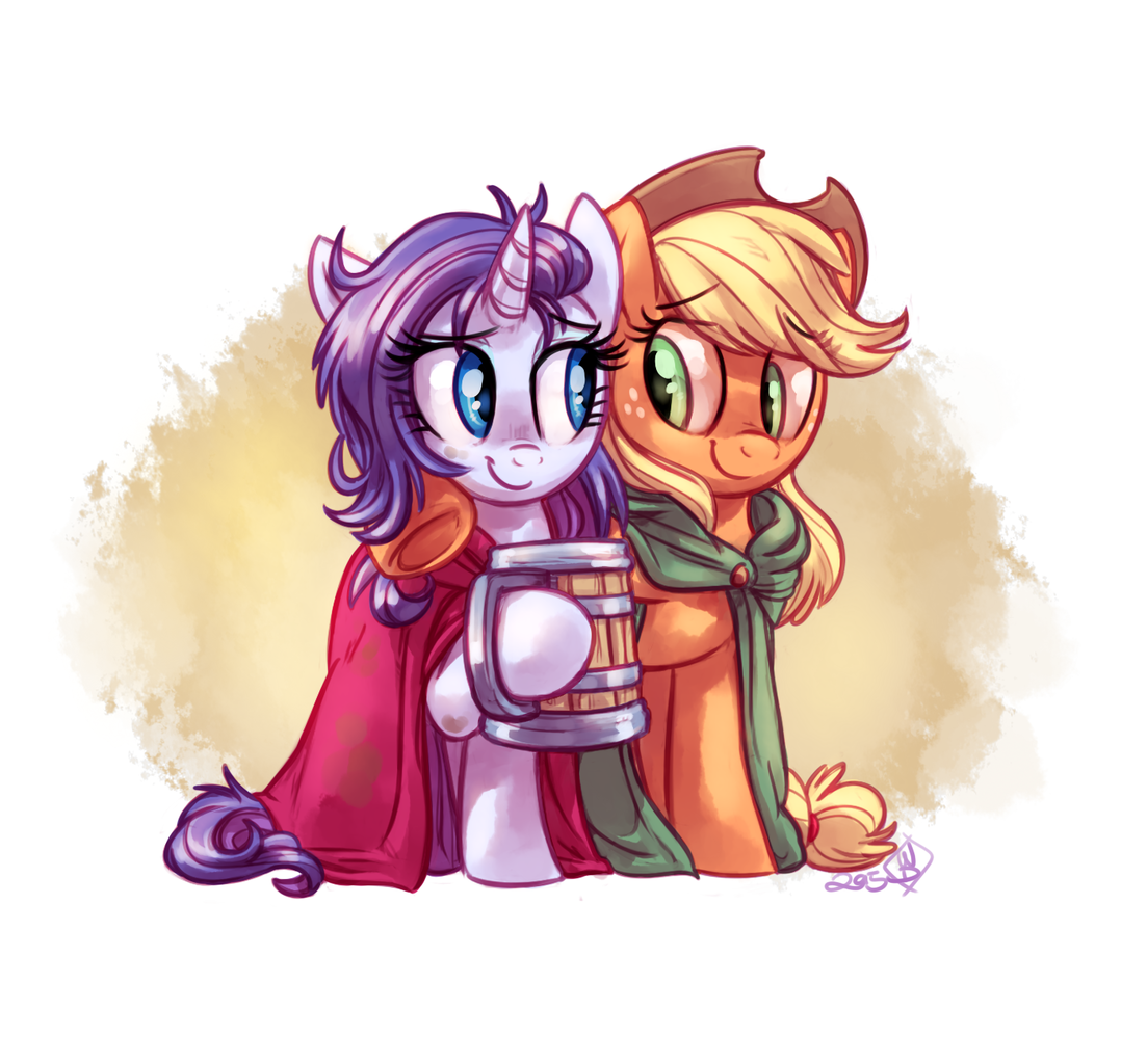 #905596 - safe, artist:whitediamonds, applejack, rarity, earth pony ...