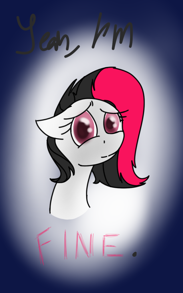 #888849 - safe, oc, oc only, oc:miss eri, black and red mane, emo, solo ...