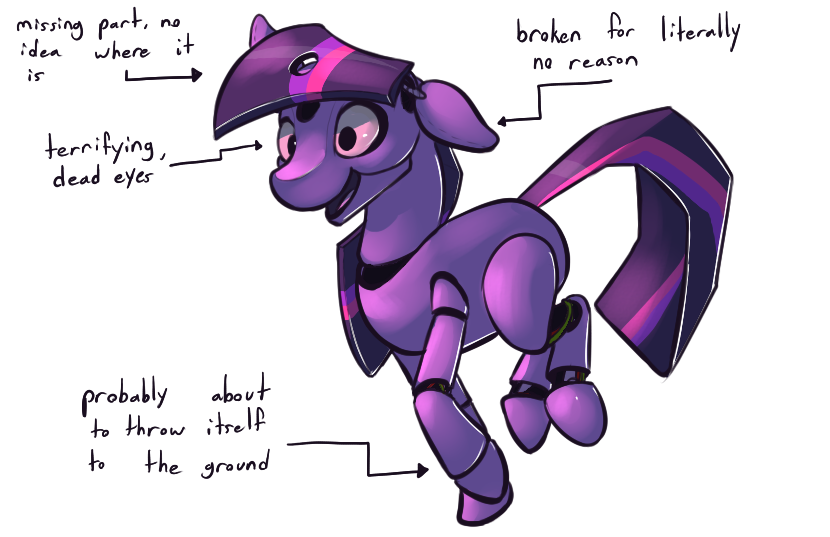 #915494 - safe, artist:tigs, twilight sparkle, pony, robot, robot pony ...