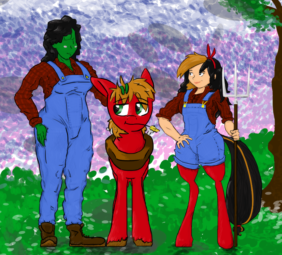 #917431 - safe, artist:vinny, big macintosh, oc, oc:darcy, oc:femanon ...