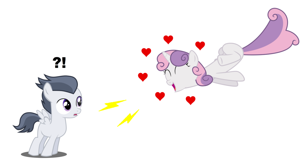 #917883 - safe, artist:lunaticdawn, rumble, sweetie belle, chick magnet ...