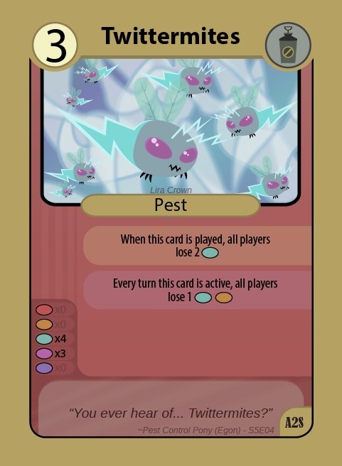 #917909 - safe, artist:liracrown, twittermite, card, text - Derpibooru