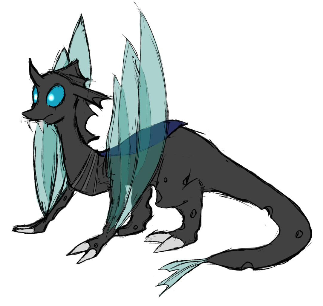 #919450 - safe, artist:magello, changeling, dragon, changeling dragon ...