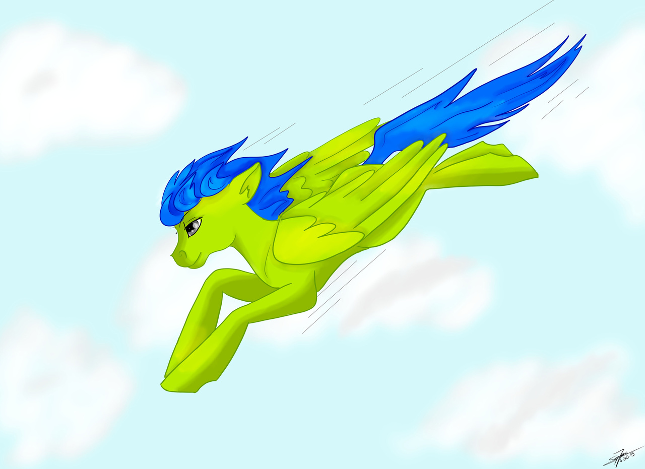 #920804 - safe, artist:littlewolfstudios, oc, oc only, oc:cloudwing, pegasus, pony, flying, male ...