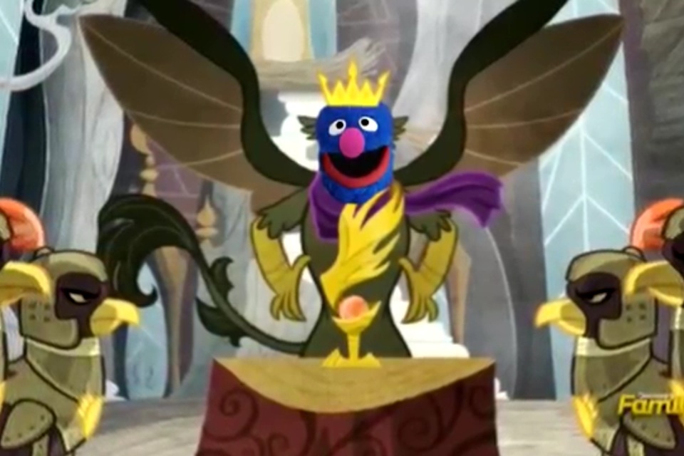 #923917 - safe, edit, edited screencap, screencap, king grover, griffon ...