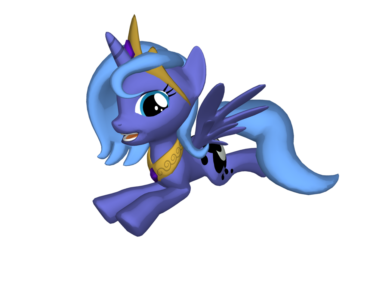 #925160 - safe, princess luna, 3d, crown, cute, female, filly ...