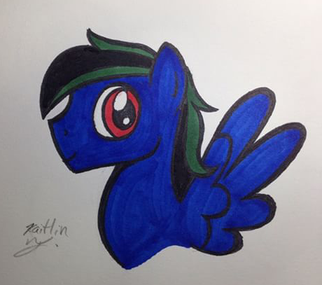 #926103 - safe, artist:kaitlin, oc, oc only, oc:psycho, portrait, solo ...