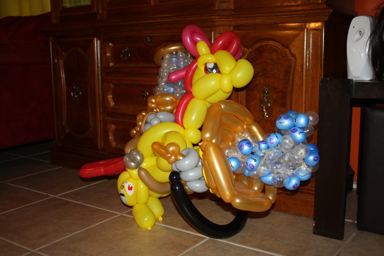 #910997 - safe, artist:noordinaryballoonman, apple bloom, balloon pony ...