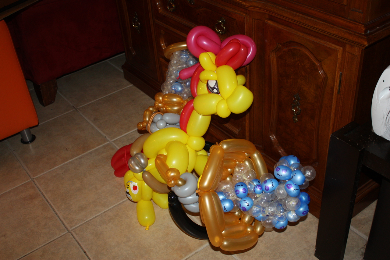 #910998 - safe, artist:noordinaryballoonman, apple bloom, balloon pony ...