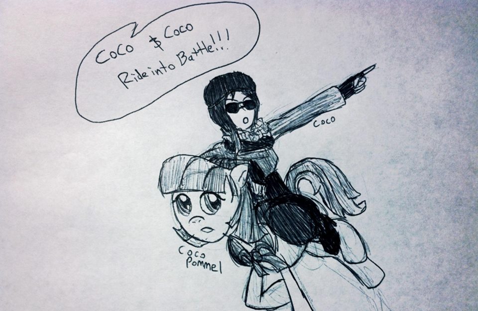 #911012 - safe, coco pommel, coco adele, crossover, humans riding ...