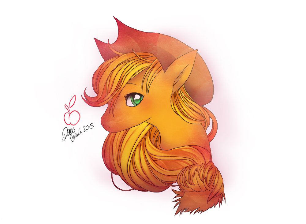 #912869 - safe, artist:denine thode, applejack, portrait - Derpibooru