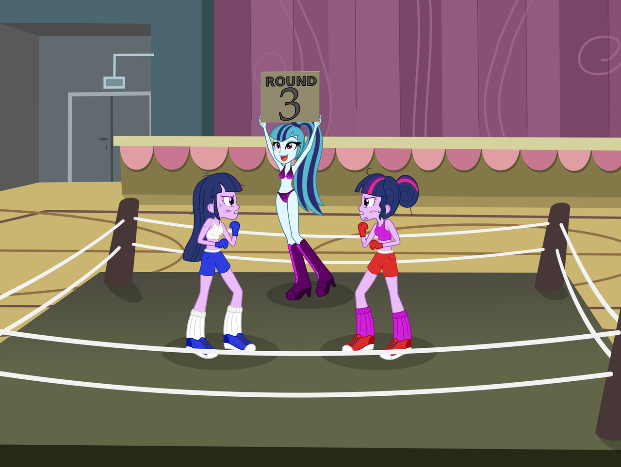 #935912 - safe, artist:salemcat, sci-twi, sonata dusk, twilight sparkle ...