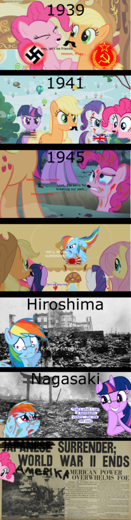 #936426 - semi-grimdark, applejack, fluttershy, pinkie pie, rainbow ...