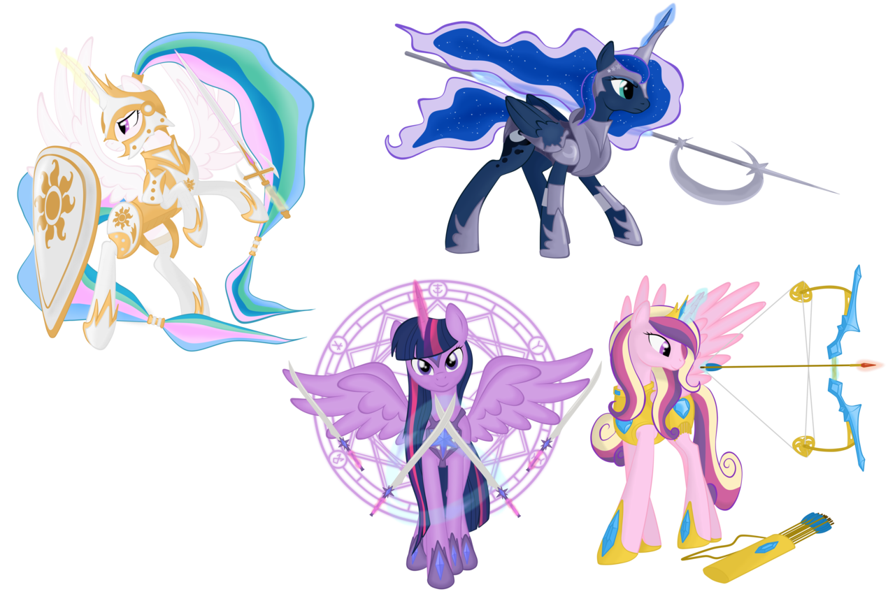 #937446 - safe, artist:virenth, princess cadance, princess celestia, princess luna, twilight ...
