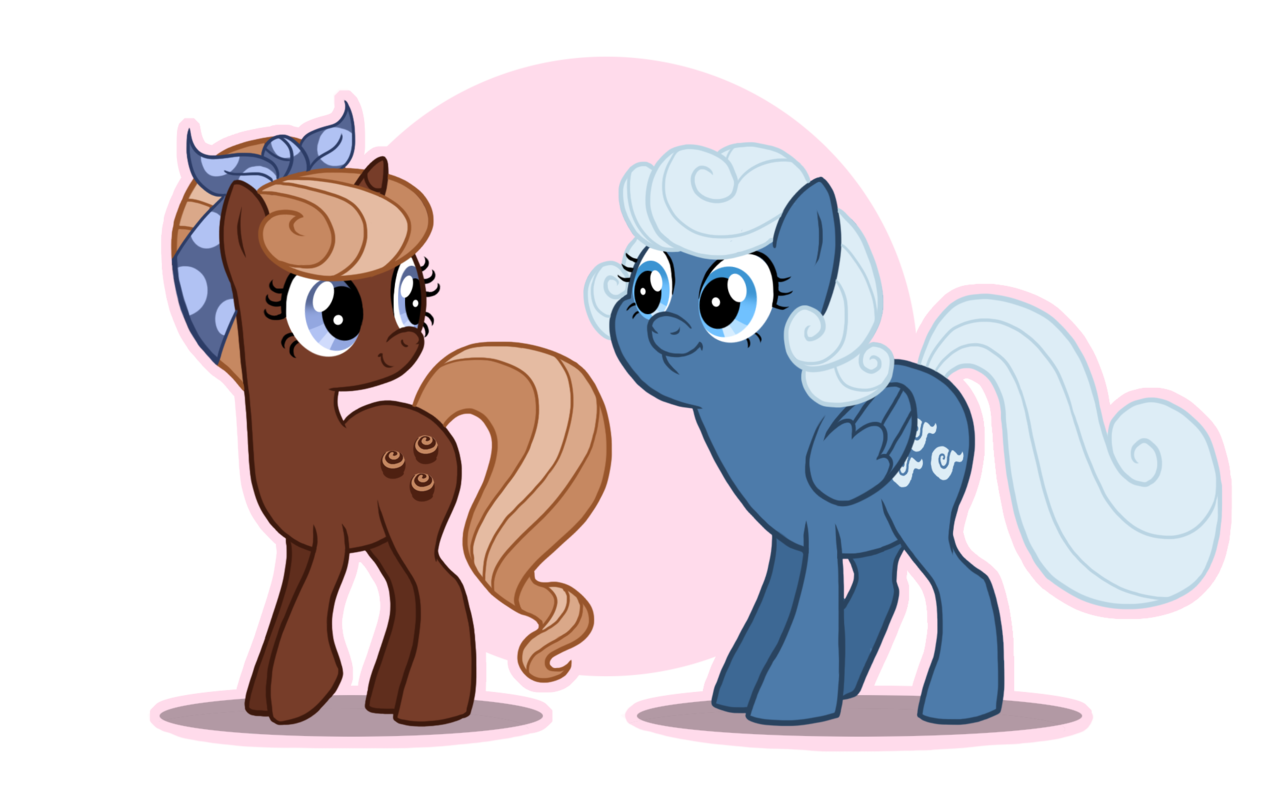 #944505 - safe, artist:quailmix, oc, oc only, oc:cirrus puff, oc:coco vanilli, chubby - Derpibooru