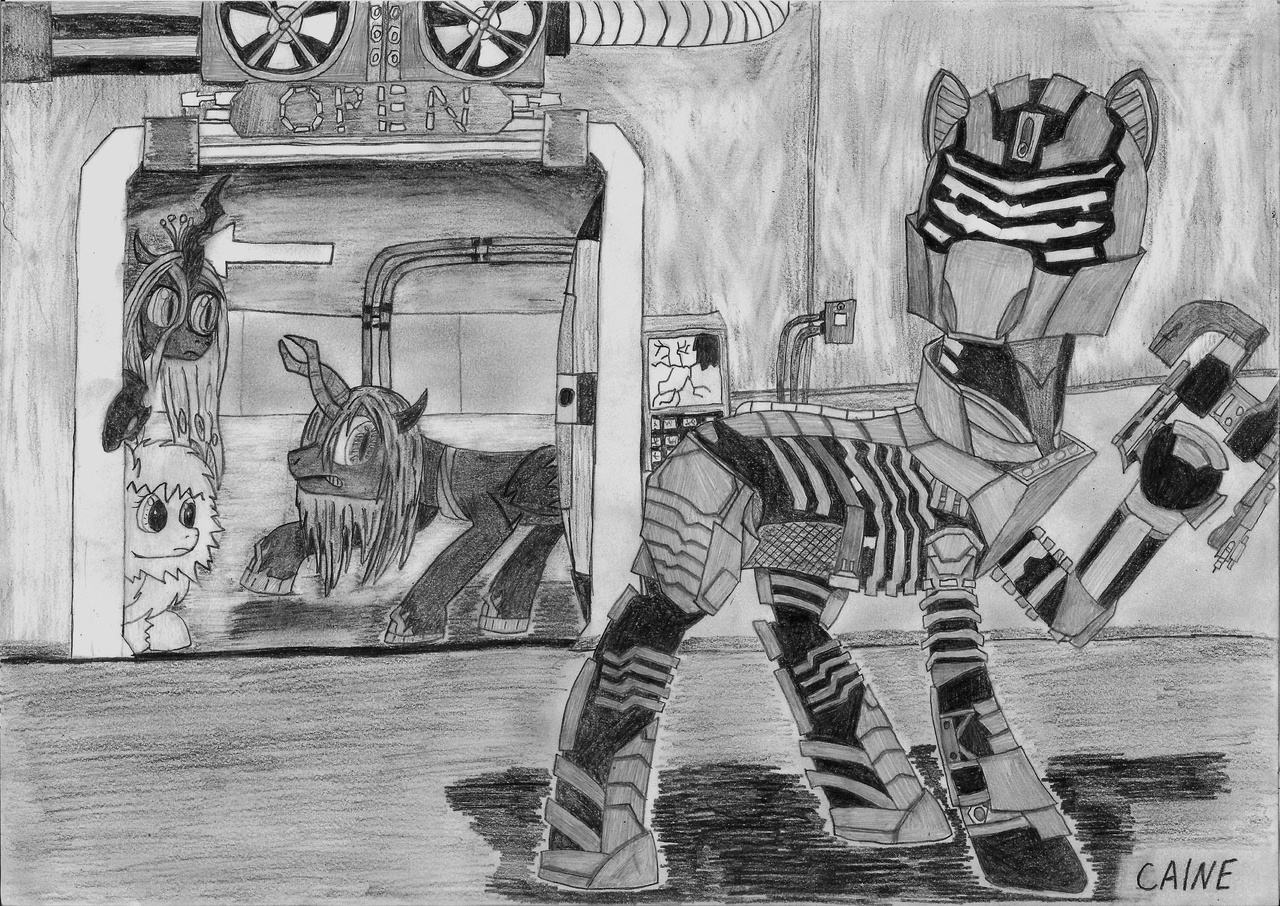 #946146 - safe, artist:caine, queen chrysalis, oc, oc:fluffle puff, oc ...