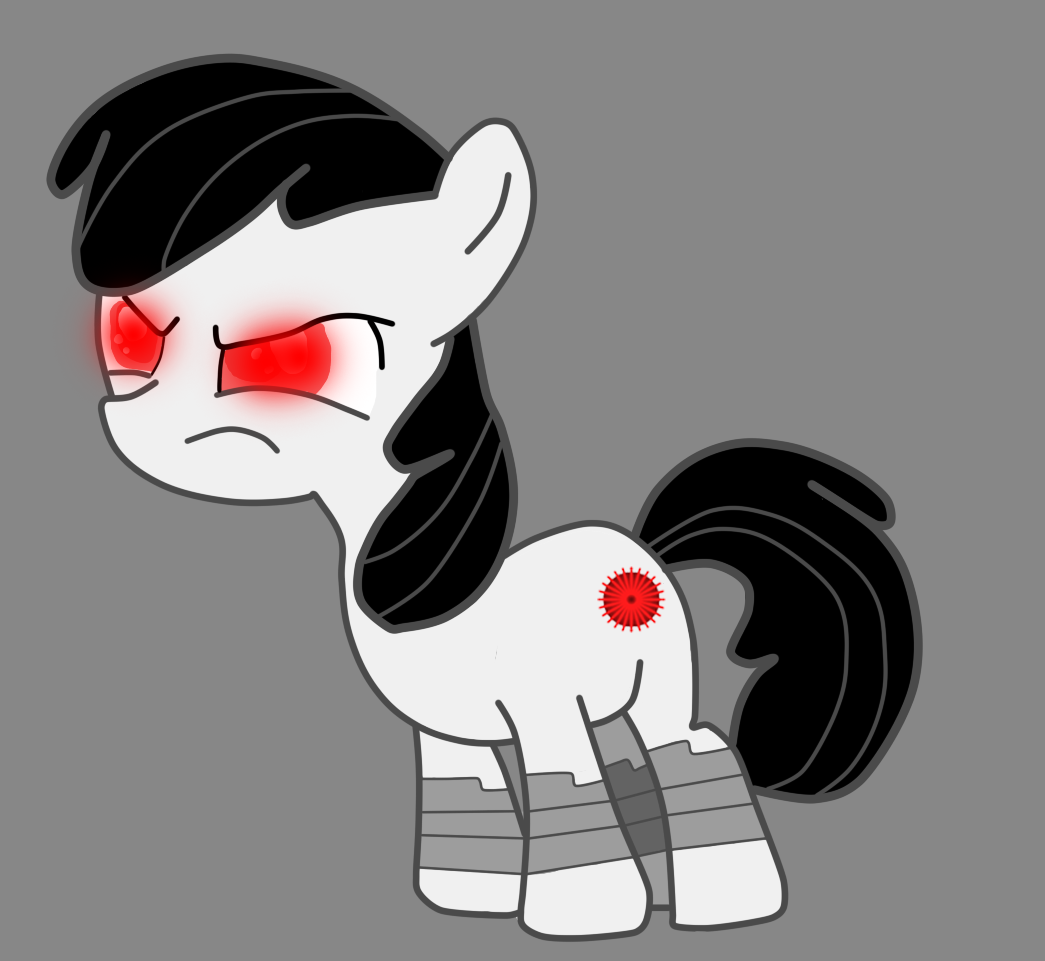 #929830 - safe, artist:7uprulez, apple bloom, robot, g4, angry, apple ...