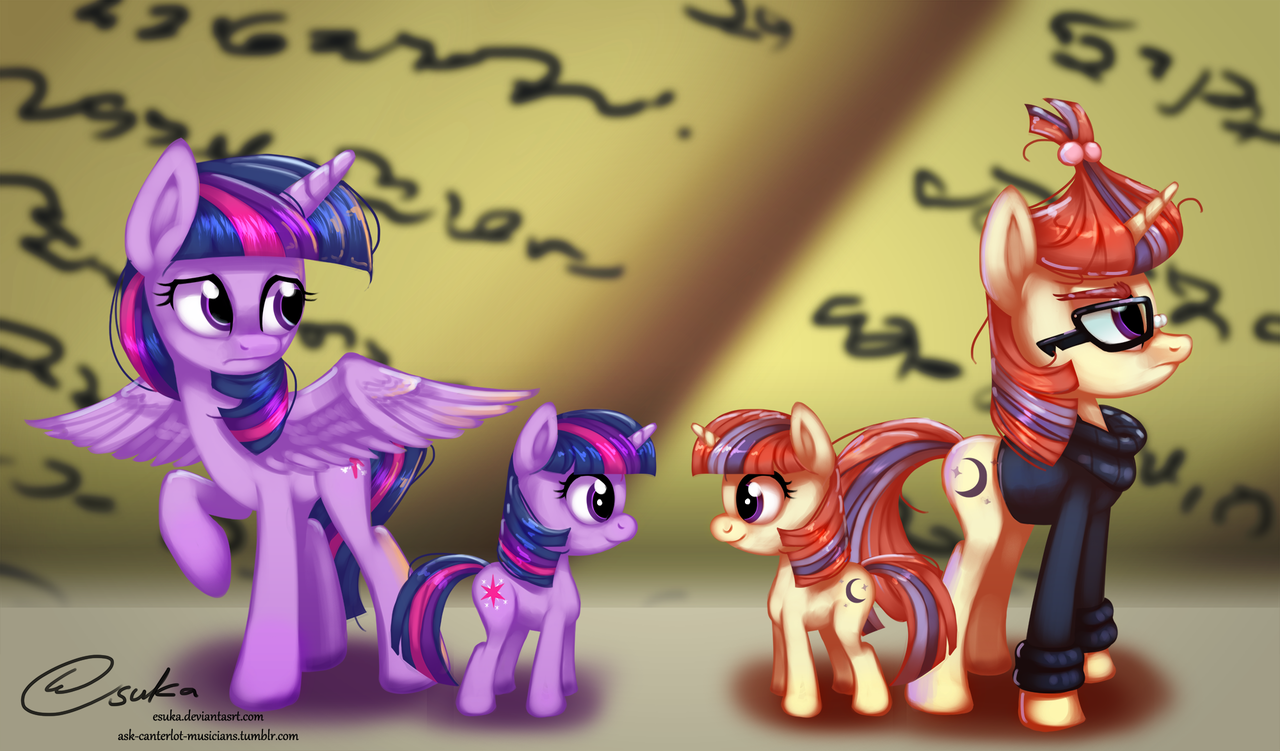 #929905 - safe, artist:esuka, moondancer, twilight sparkle, alicorn ...
