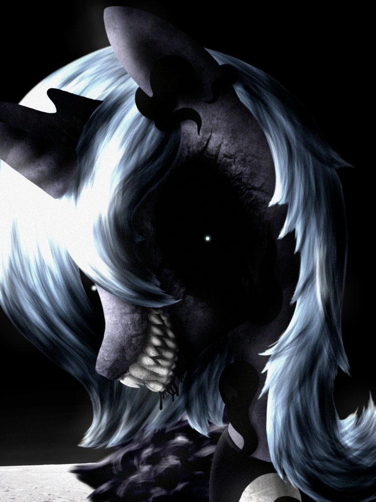 #932853 - grimdark, artist:askloona, princess luna, loony luna, black ...