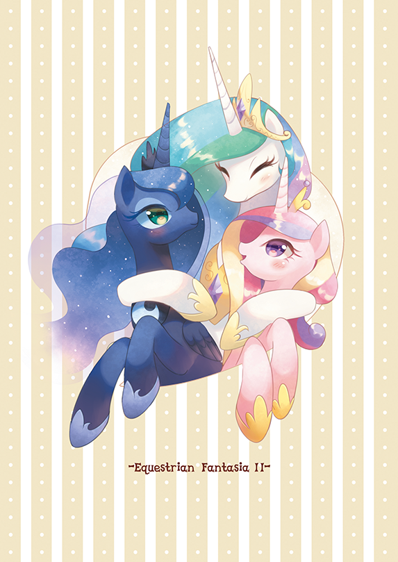 #959762 - safe, artist:tsurukinoki, princess cadance, princess celestia ...