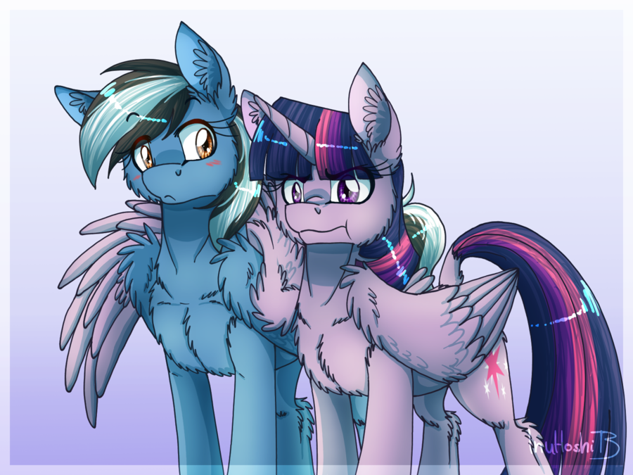 #961355 - safe, artist:inuhoshi-to-darkpen, twilight sparkle, oc, oc:storm kicker, alicorn ...