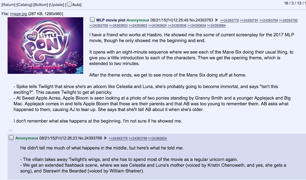#962781 - safe, /mlp/, 4chan, 4chan screencap, fake, faker than a three ...