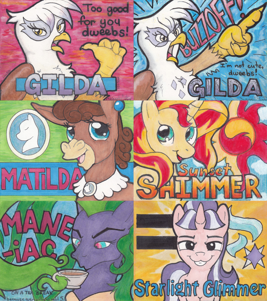 #966018 - safe, artist:michael thompson, gilda, mane-iac, matilda ...
