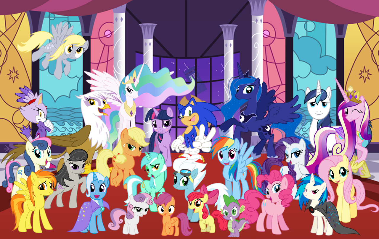 #950151 - safe, artist:snicket324, apple bloom, applejack, bon bon ...