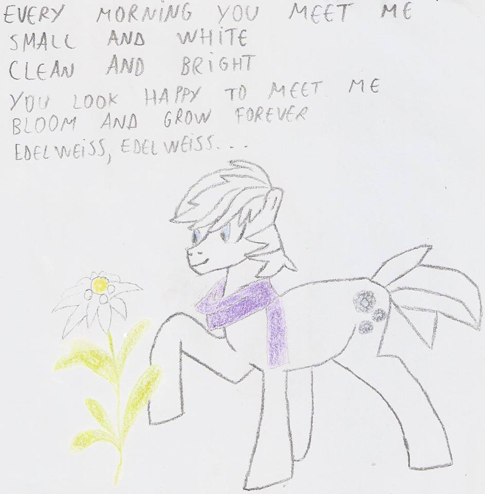 #954515 - safe, artist:subarugeki, double diamond, edelweiss, poem ...