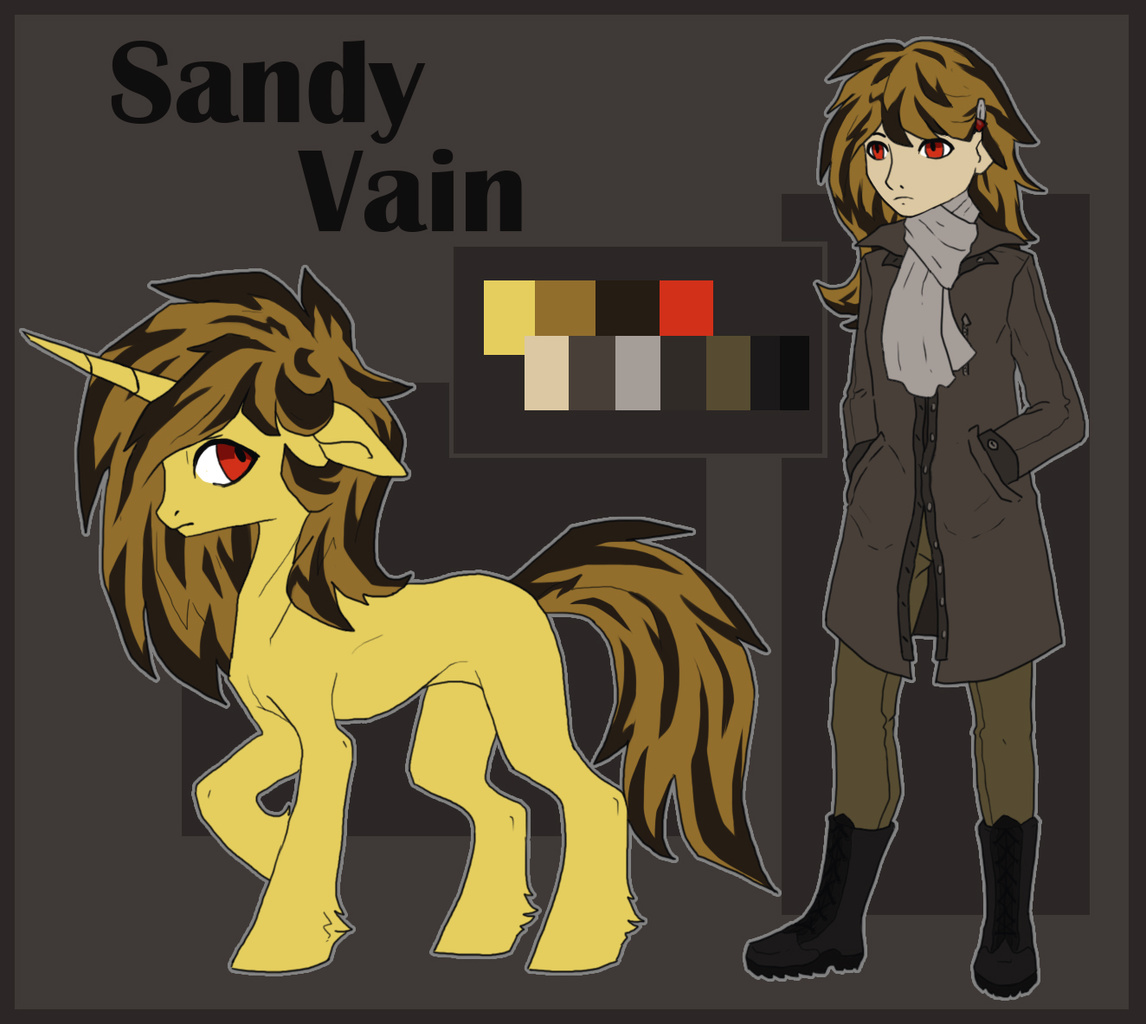 #980276 - safe, artist:koviry, oc, oc only, oc:sandy vain, human, pony ...