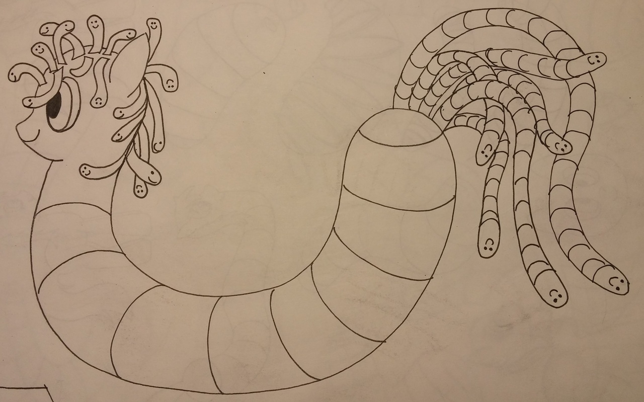 #984396 - safe, artist:ghanimaaa, monster pony, snake, worm pony, c ...