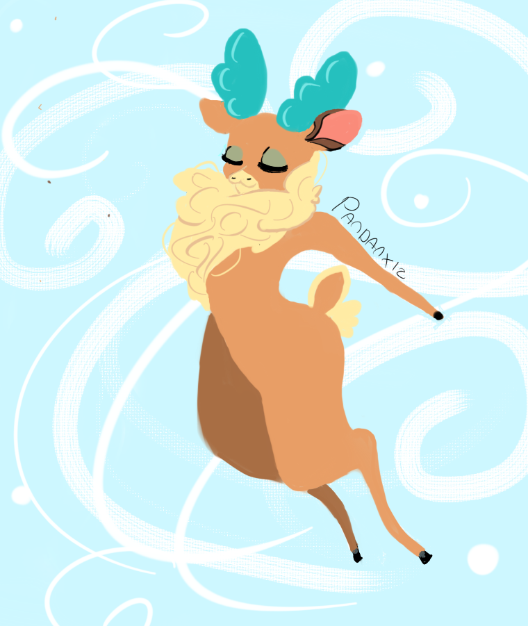 #985528 - safe, artist:pandanx12, velvet (tfh), deer, them's fightin ...