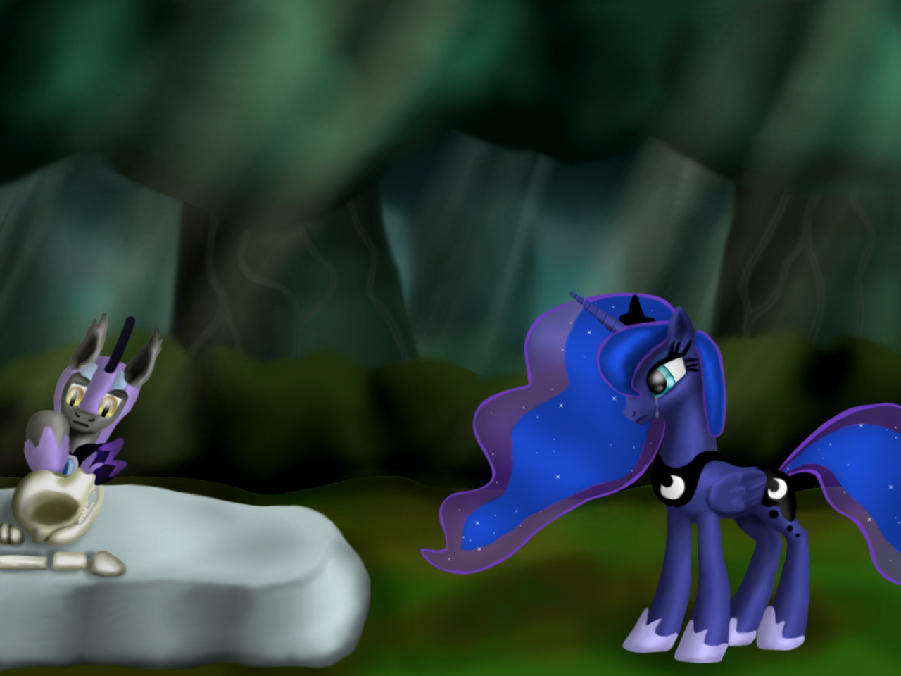 #990837 - safe, artist:platinumdrop, princess luna, alicorn, bat pony ...