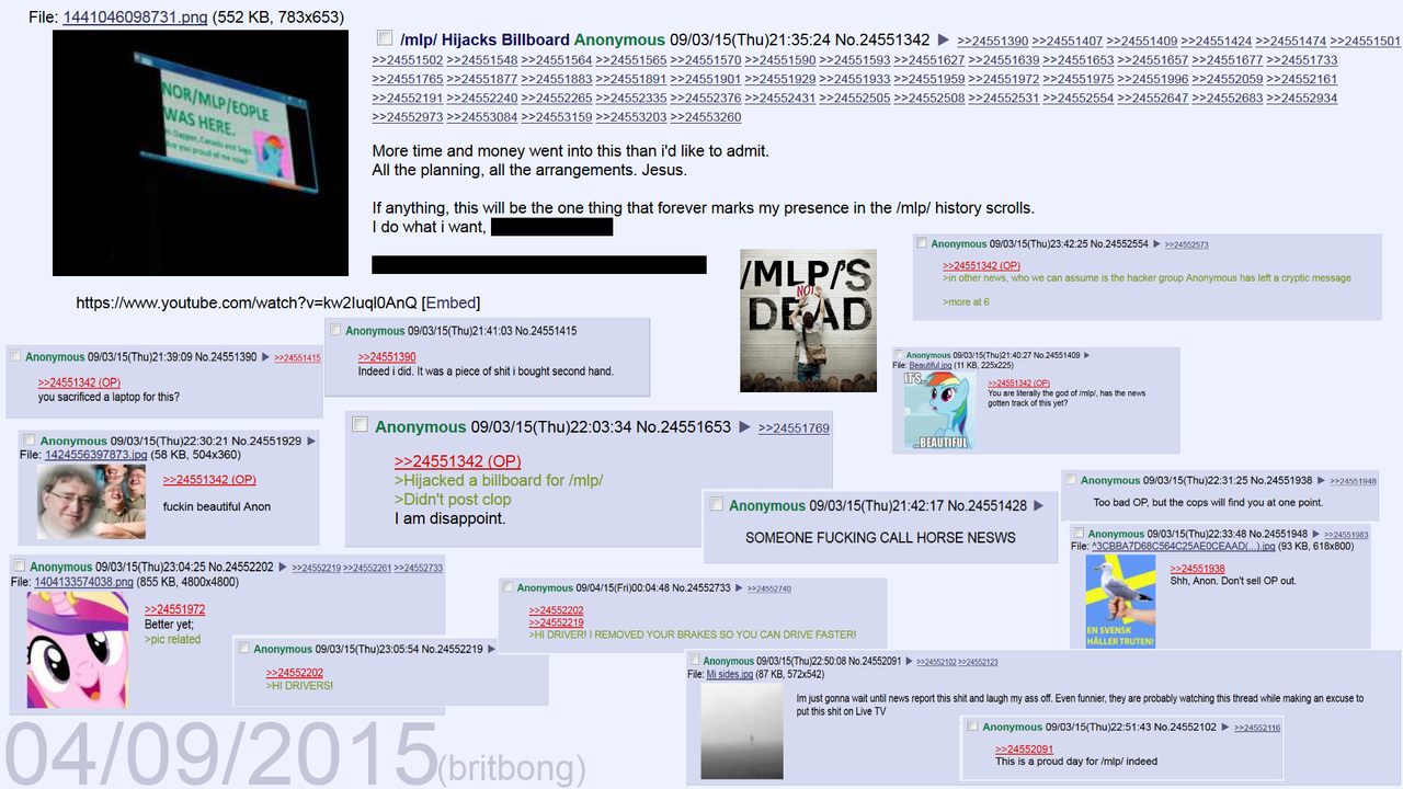 #972294 - safe, /mlp/, 4chan, 4chan screencap, billboard, god's not ...