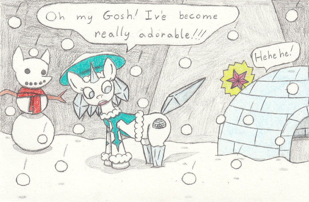 #1064562 - safe, artist:eternaljonathan, hybrid, igloo, snow, snowfall ...