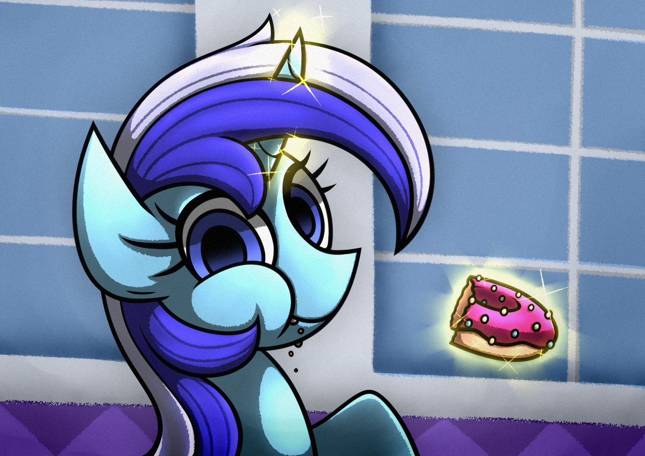 #1067349 - safe, artist:rambopvp, minuette, pony, g4, bread, donut ...