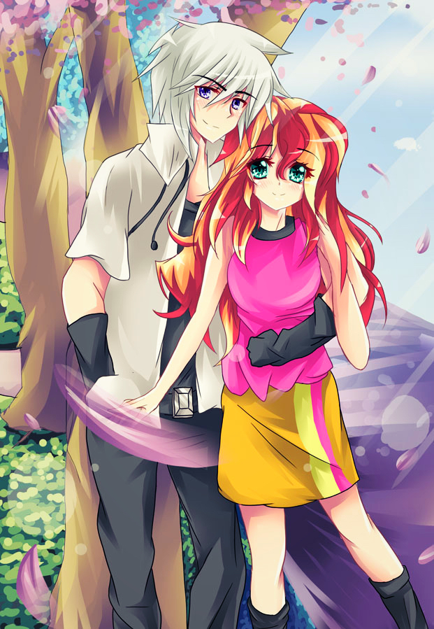 #1071922 - safe, artist:kiriche, sunset shimmer, oc, equestria girls ...
