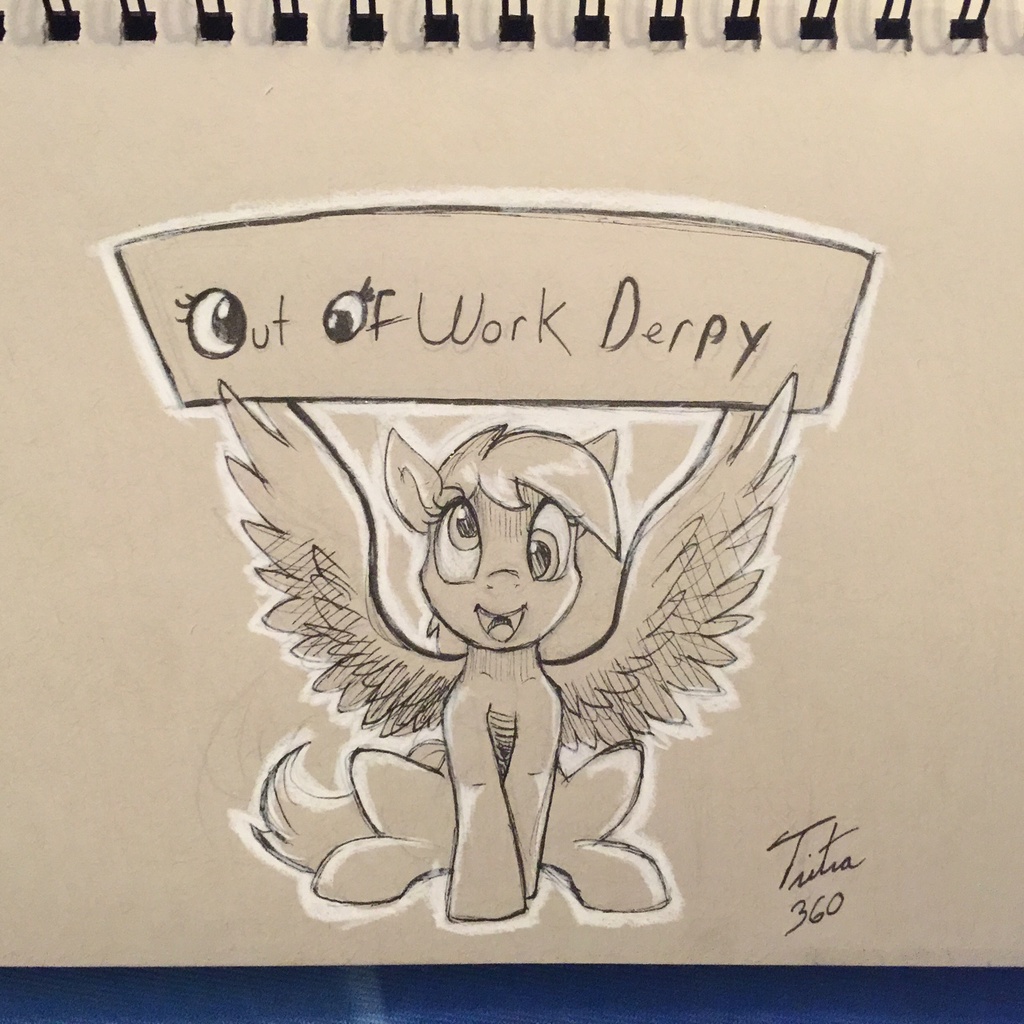 #1073292 - safe, artist:tsitra360, derpy hooves, pegasus, pony, banner ...