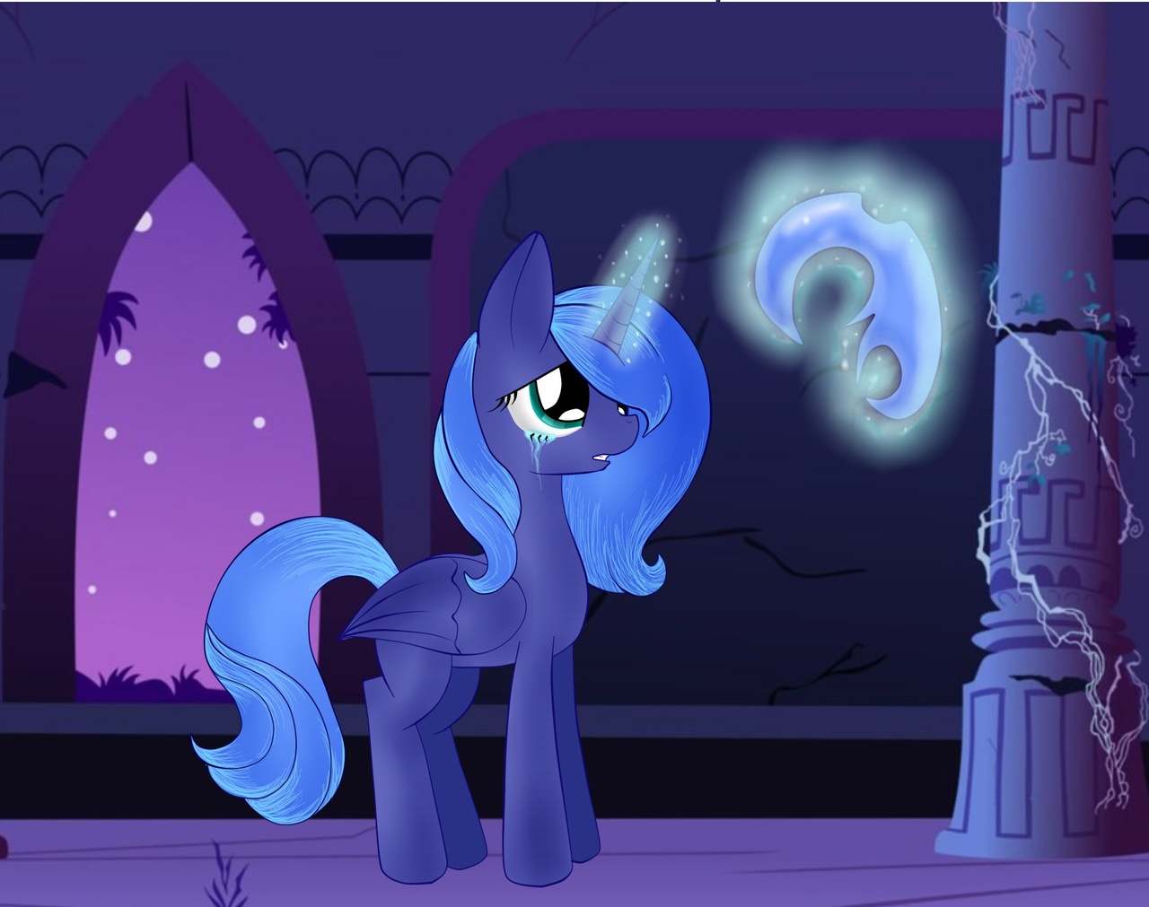 #1073764 - safe, artist:arta-the-pony, princess luna, alicorn, pony, g4 ...