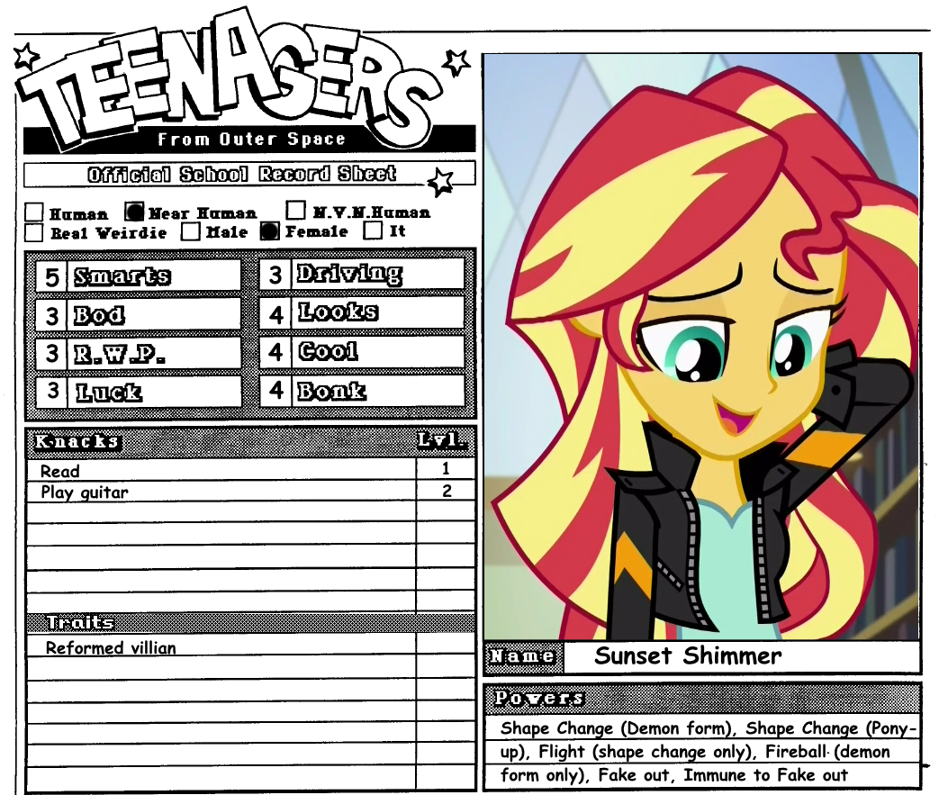 #1074158 - safe, sunset shimmer, equestria girls, reference sheet, rpg ...