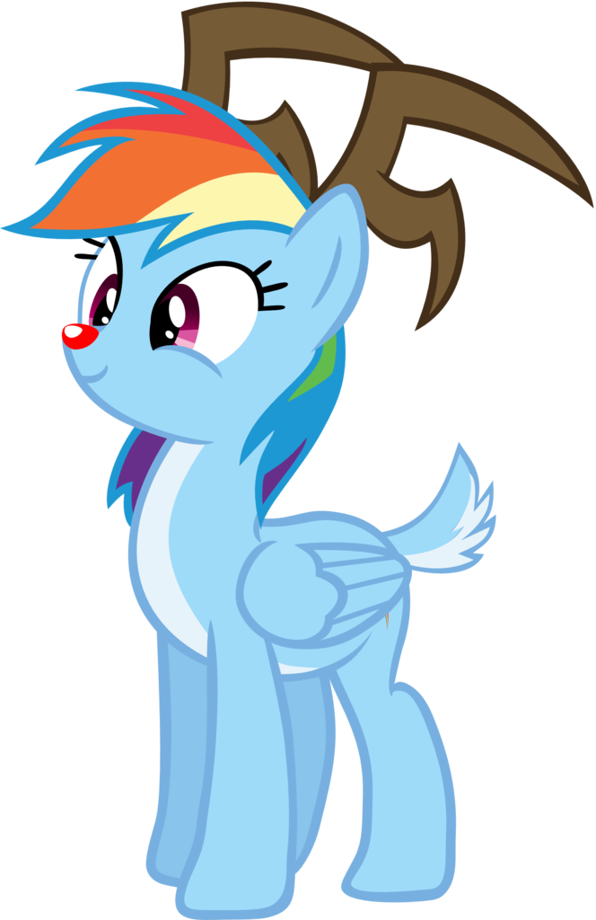 #1058502 - safe, artist:megarainbowdash2000, rainbow dash, deer ...