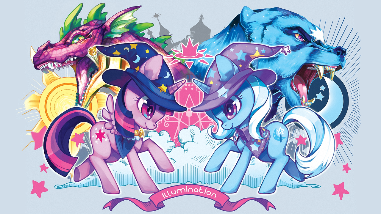 #1076897 - safe, artist:theuselesstoe, edit, spike, trixie, twilight ...