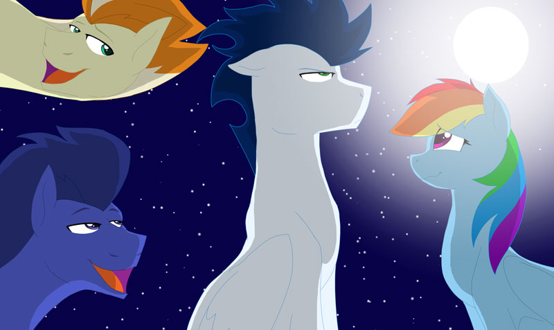 #1060533 - safe, artist:colourstrike, fire streak, rainbow dash, soarin ...