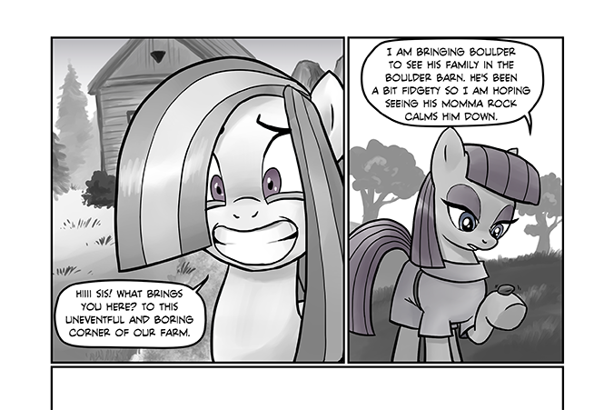 #1061911 - safe, artist:pencils, boulder (g4), marble pie, maud pie, comic:anon's pie adventure ...