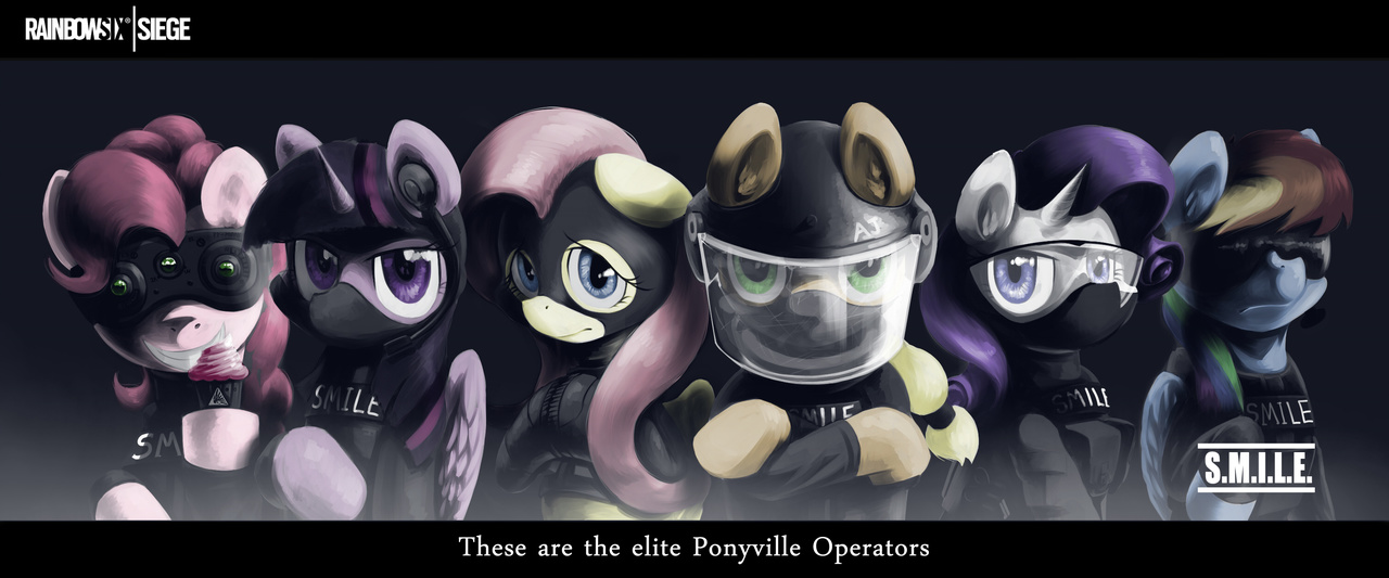 #1061964 - safe, artist:gasmaskfox, applejack, fluttershy, pinkie pie ...