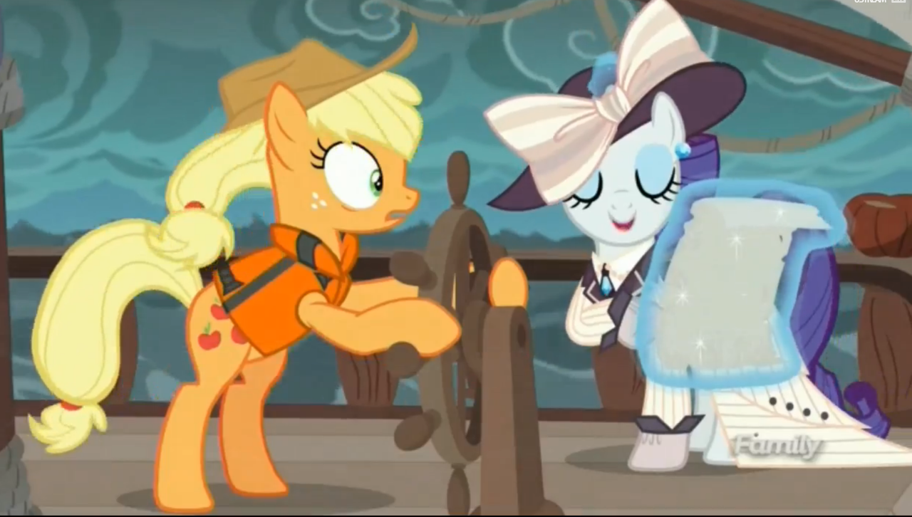 #1262375 - safe, screencap, applejack, rarity, pony, g4, ppov, bipedal ...